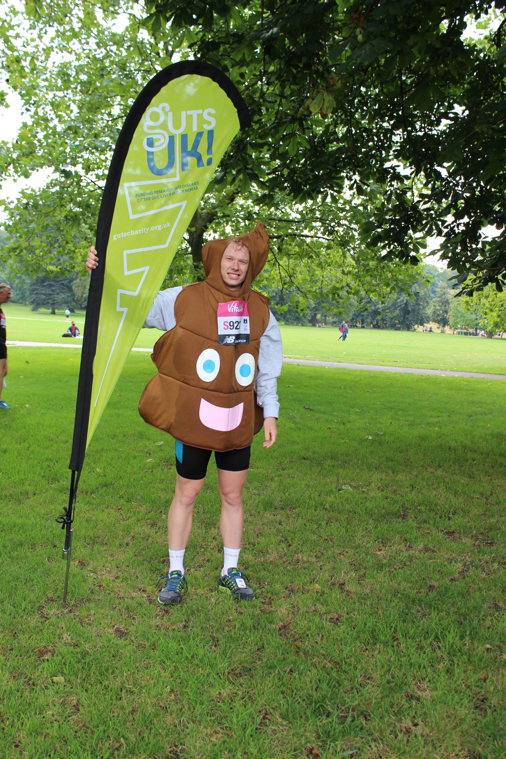 A poo costume and a Professor - what a team! - Guts UK